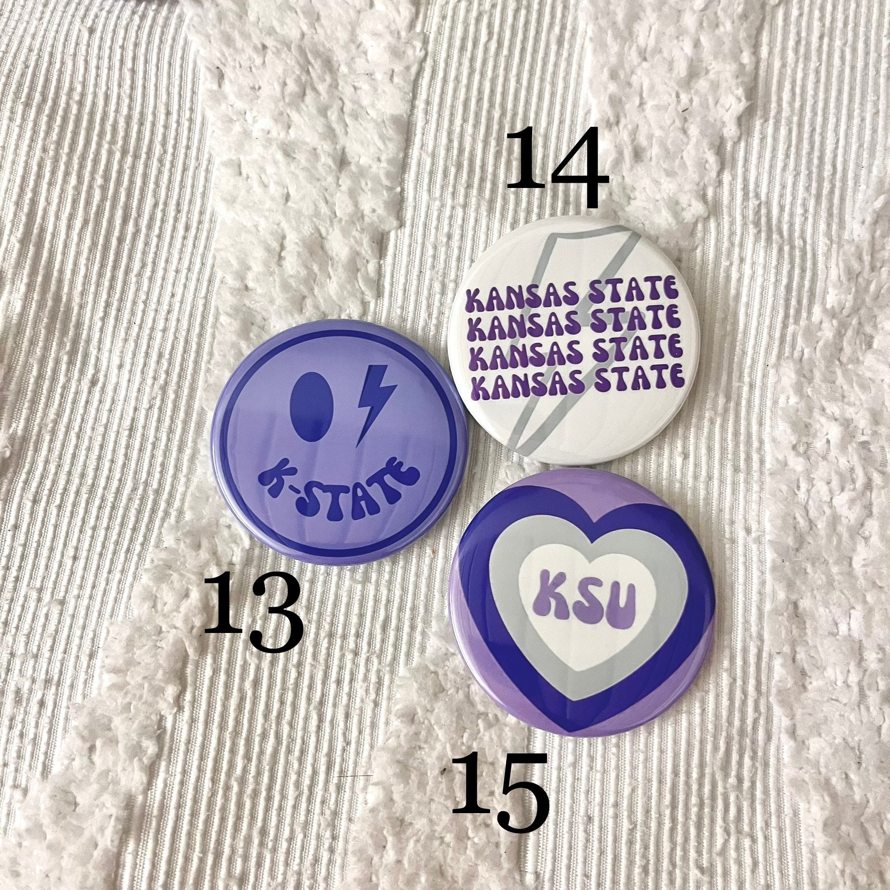 KSU Gameday Buttons 4 Pack - Etsy