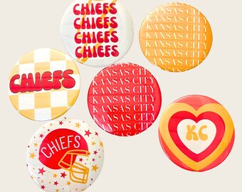 Kansas City Chiefs 4 Button Pack. - Etsy