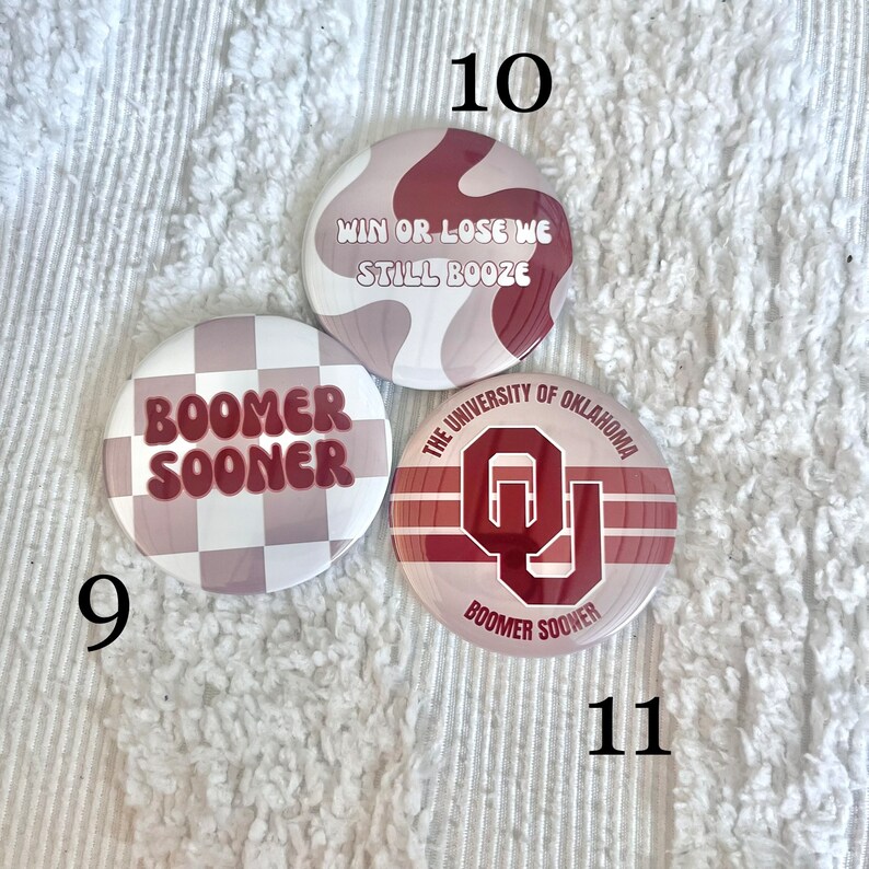OU Gameday Buttons 4 Pack - Etsy