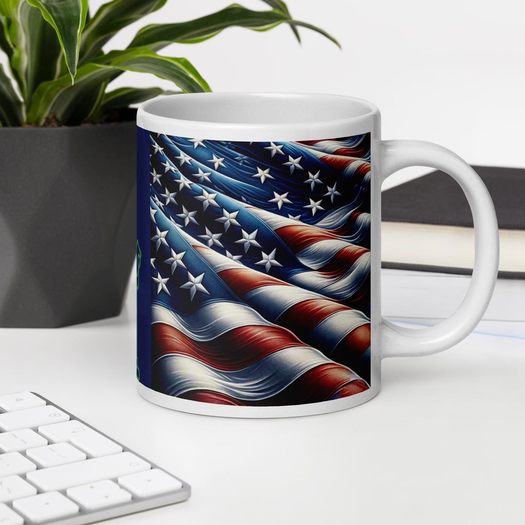 Patriotic American Flag and Statue of Liberty Mug – Bold Usa-themed ...