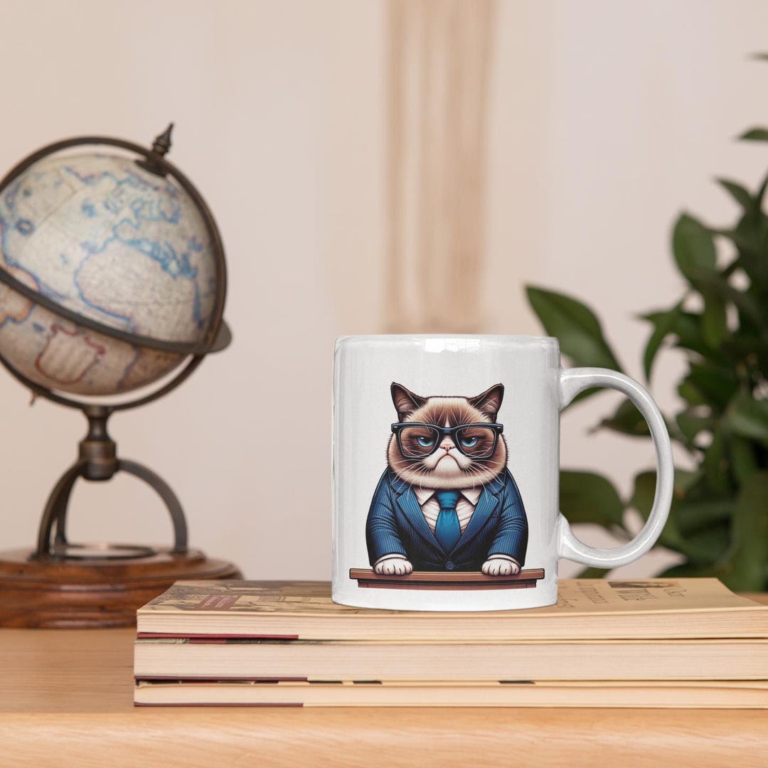 CEO Cat Mug: Funny Executive Office Gift - Etsy