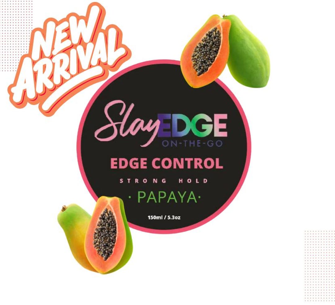 Papaya Scented Edge Control for Strong Hold - Non-greasy Formula - Hair ...