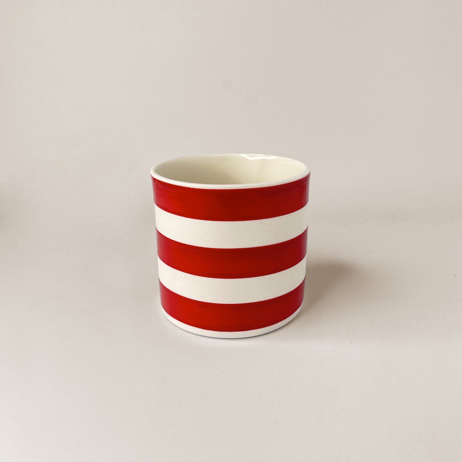 CERAMIC COFFEE MUG, Rustic Coffee Mug, Nara Red Line & Dot Ceramic ...