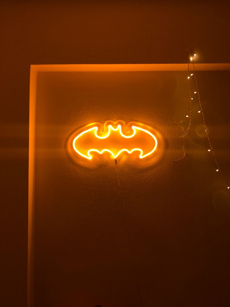 Bat Neon Sign Bat Led Light Bat Decor Handmade Custom Neon Bat Signal ...