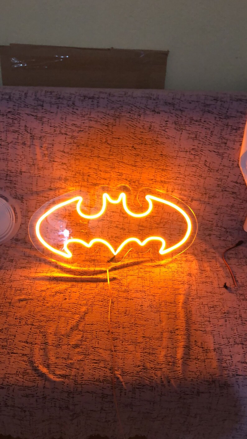 Bat Neon Sign Bat Led Light Bat Decor Handmade Custom Neon Bat Signal ...