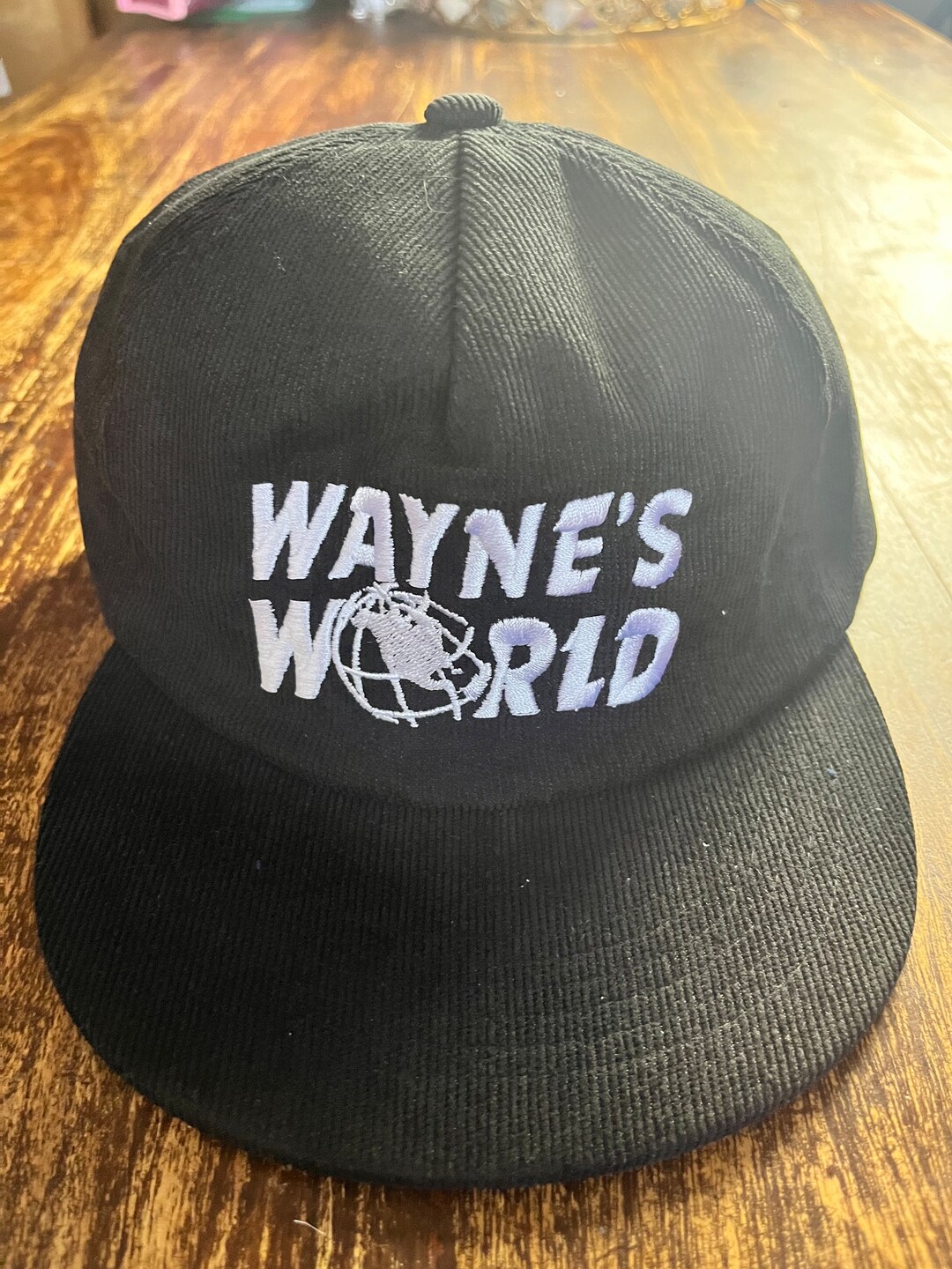 Retro Wayne's World Coudory Black Flat Brim Hat - Etsy