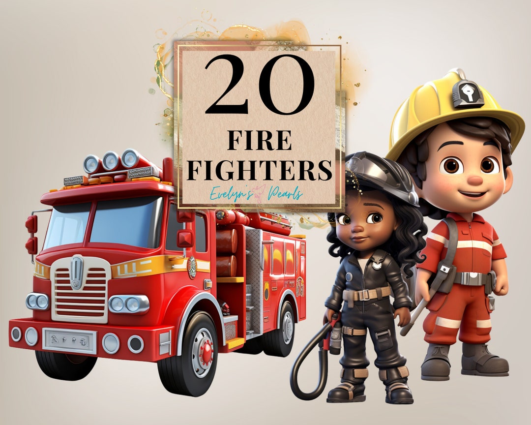 Fire Fighter Clipart Fire Fighter Character Clipart Children Party ...