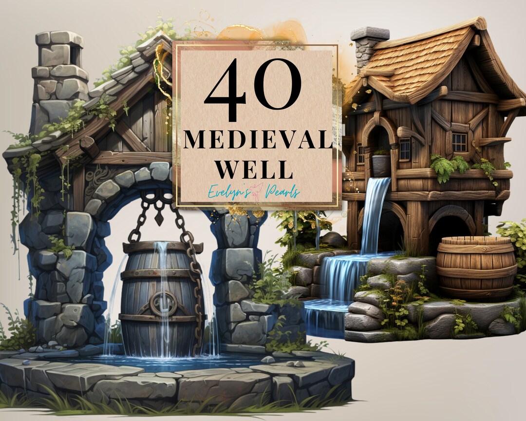 Medieval Well Clipart Water Well PNG Medieval Art Clipart Historical ...