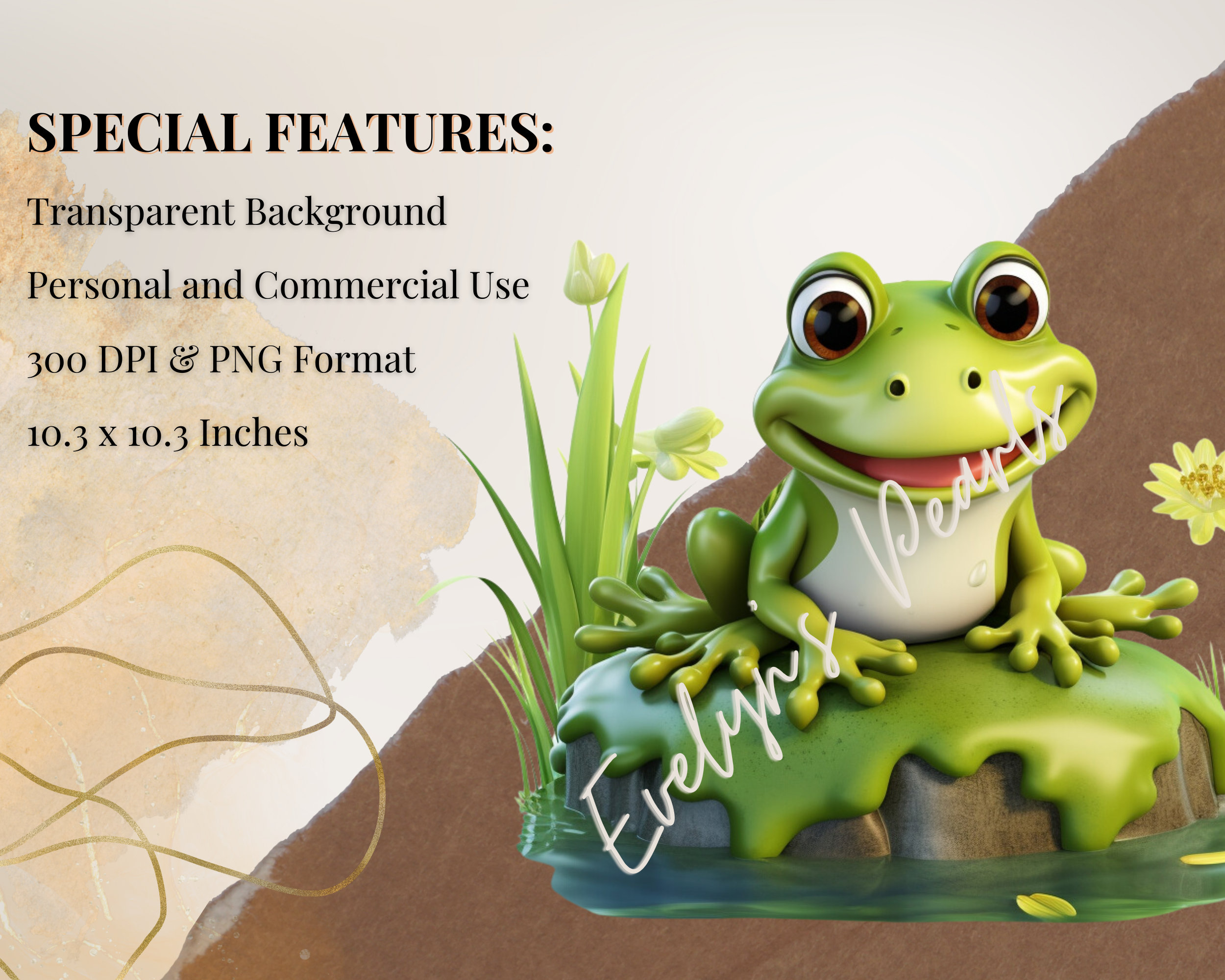 Frog Clipart Cute Frog PNG Forest Animal Clipart Pond Animal PNG ...