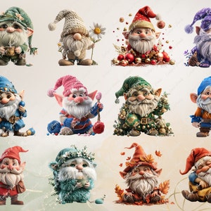 Gnome Clipart Cute Gnome PNG Magical Clipart Children's Party PNG Fairy ...