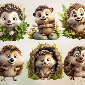 Hedgehog Clipart Cute Hedgehog PNG Woodland Animal Clipart Forest ...
