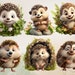 Hedgehog Clipart Cute Hedgehog PNG Woodland Animal Clipart Forest ...