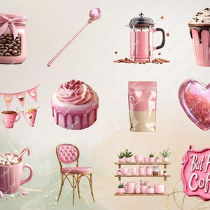 Coffee Clipart Pink Coffee PNG Hot Drink Clipart Coffee Lover PNG ...