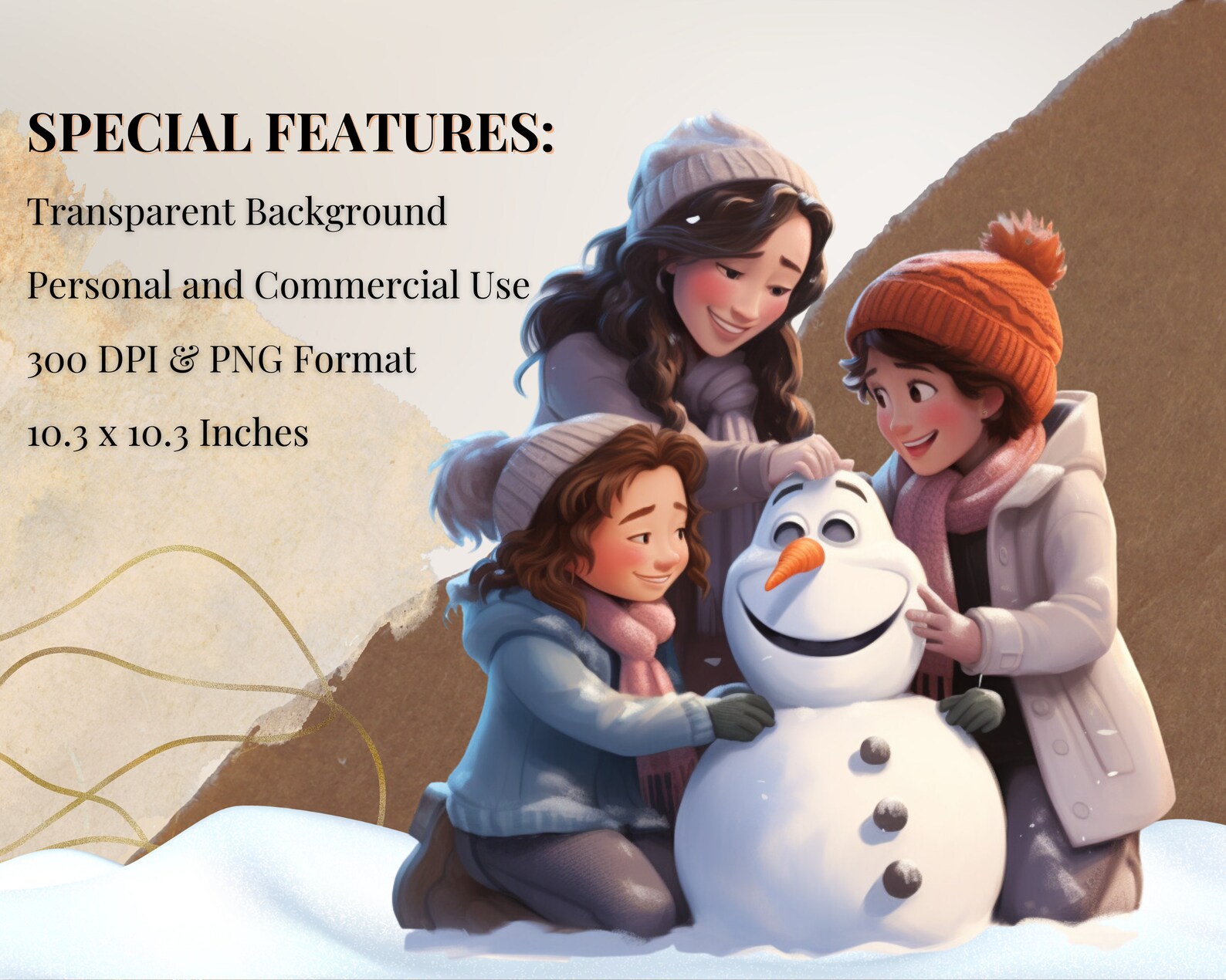 Snowman Clipart Cute Snowman Clipart Winter Clipart Festive Snowman ...