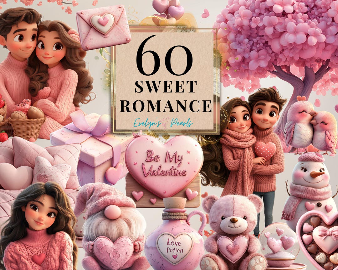 Valentines Day Clipart Sweet Valentine PNG Pink Valentines Day PNG Love ...