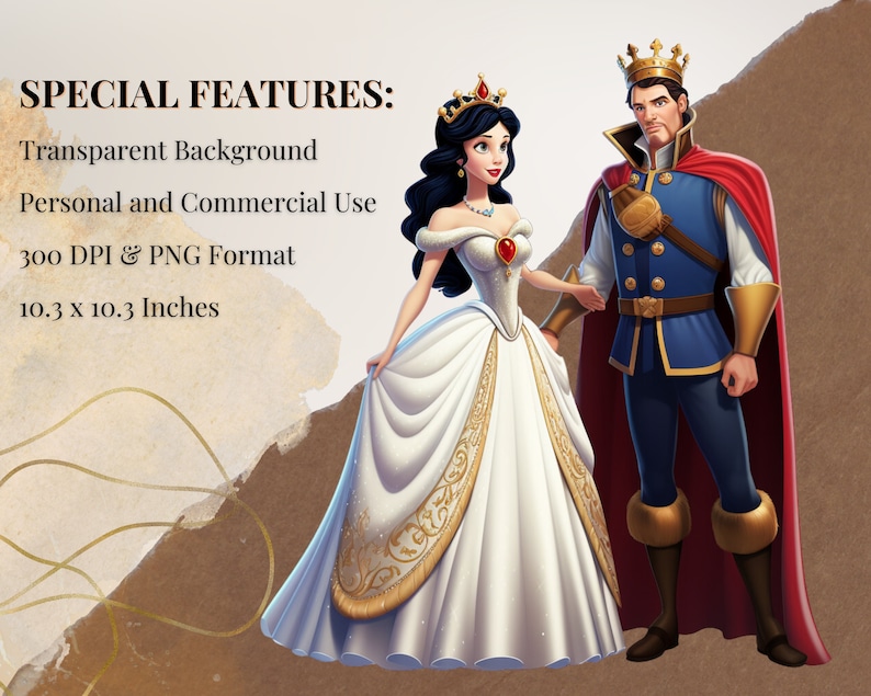 King Clipart Fairy Tale Queen Clipart Children Party Clipart - Etsy