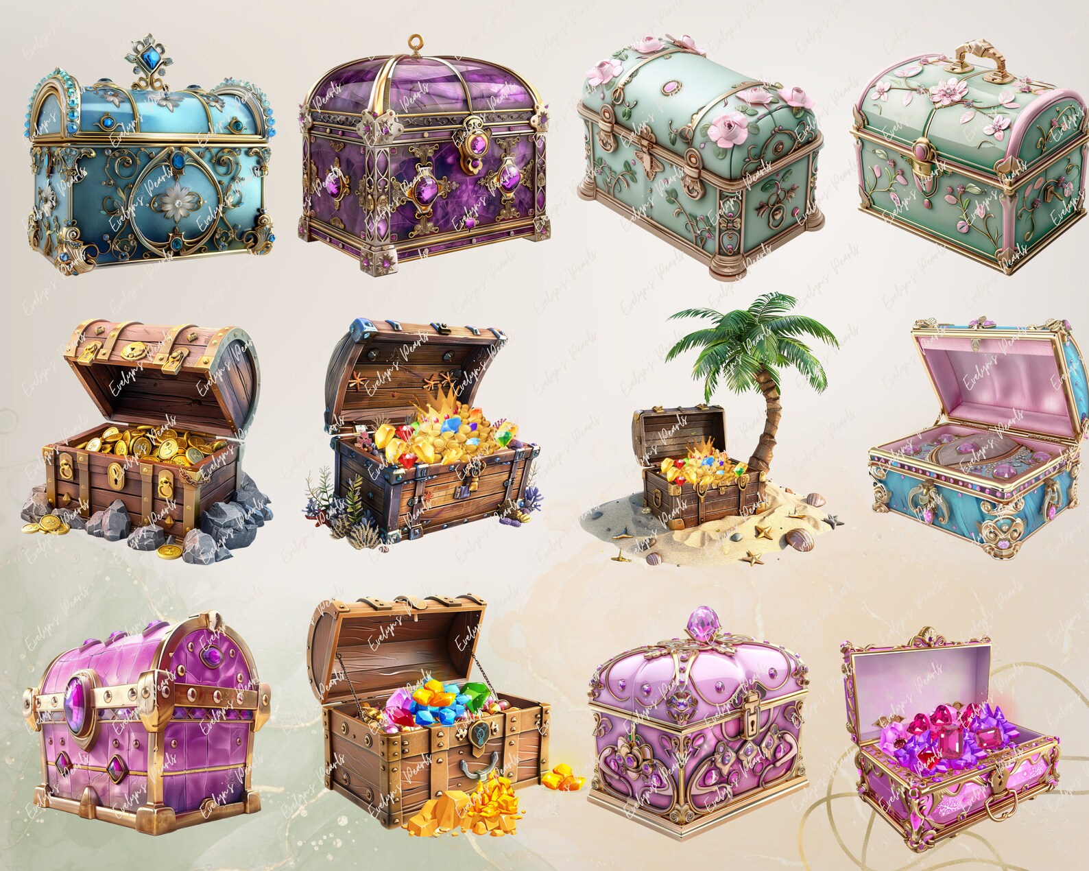 Treasure Clipart Treasure Chest PNG Fairy Tale Clipart Children's Party ...