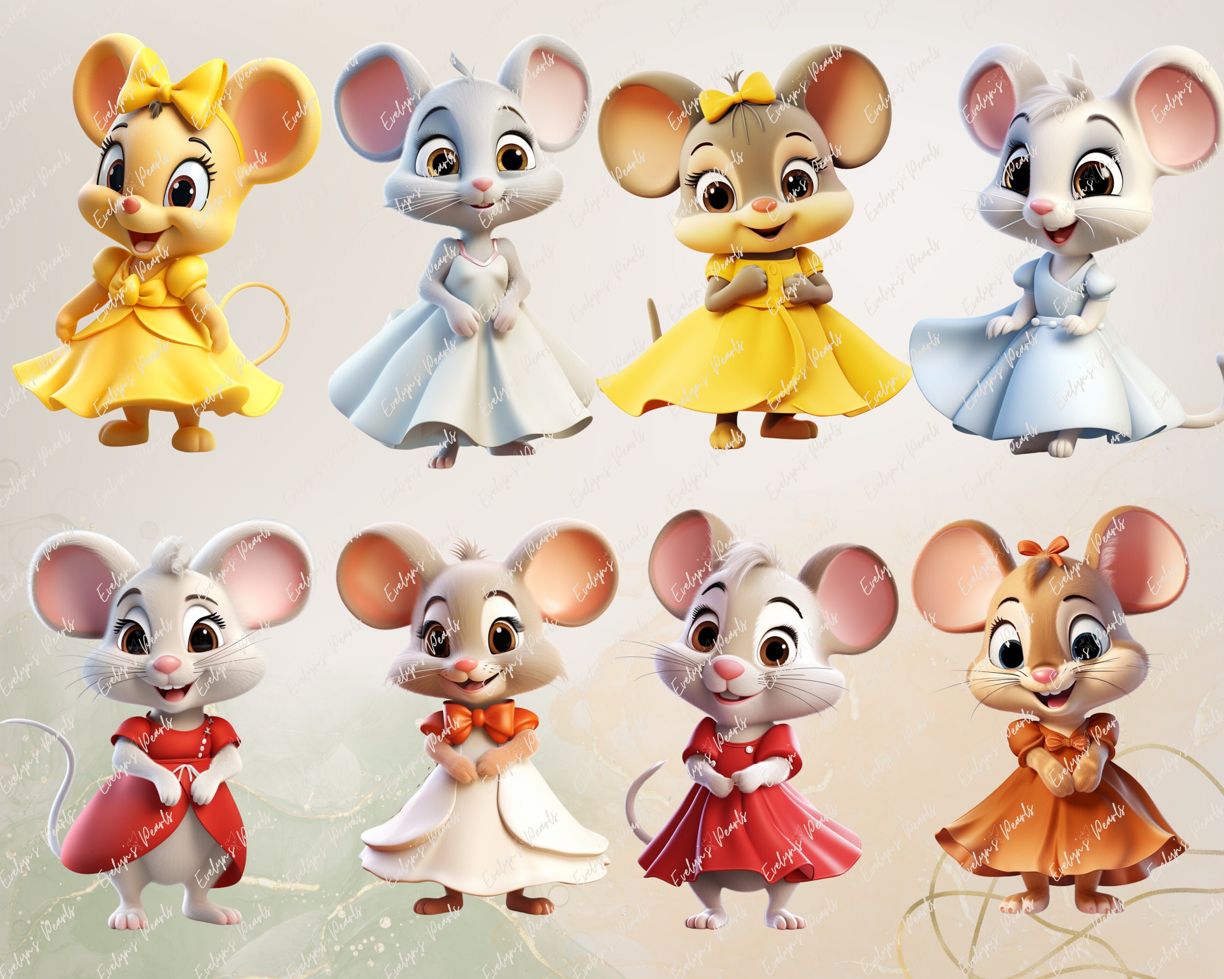 Mouse Clipart Dressed up Mouse PNG Cartoon Mouse Clipart Woodland ...