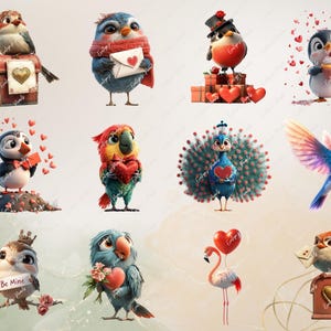 Love Birds Clipart Bird PNG Valentine's Day Clipart Dove PNG Woodland ...