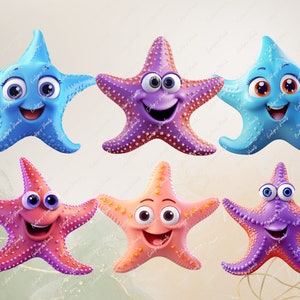 Starfish Clipart Sea Life PNG Sea Creature Clipart Under the Ocean ...