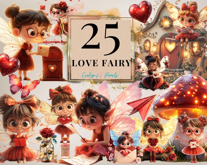 Love Fairy Clipart Valentines Day PNG Valentines Fairy PNG Love Clipart ...