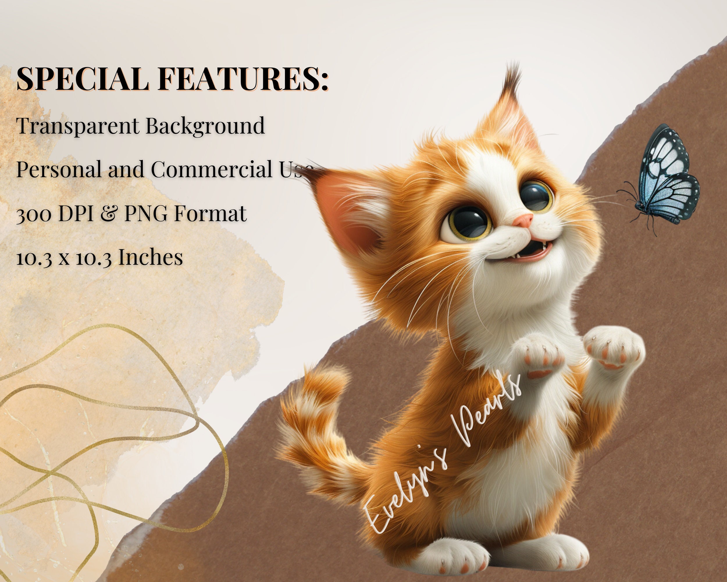 Cat Breed Clipart Ginger Cat Clipart Cat Lovers PNG Cartoon Cat Clipart ...