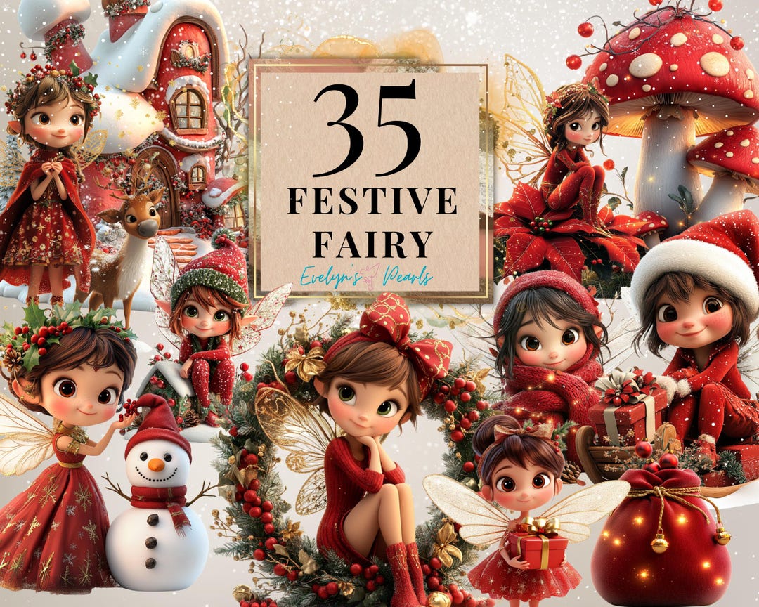 Fairy Clipart Festive Fairy PNG Winter Fairy Clipart Fairy Land PNG ...