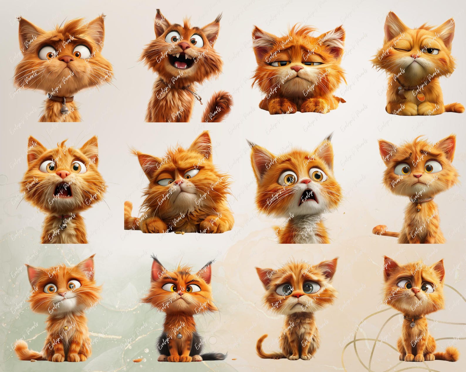 Funny Cat PNG Quirky Cat Clipart Humorous Cat PNG Cute Animals Clipart ...
