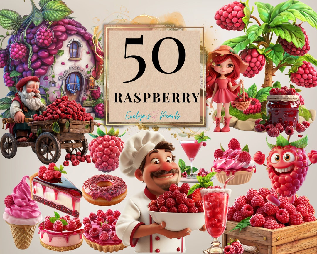 Raspberry Clipart Cute Raspberry PNG Fruits Clipart Fairy Tale PNG ...
