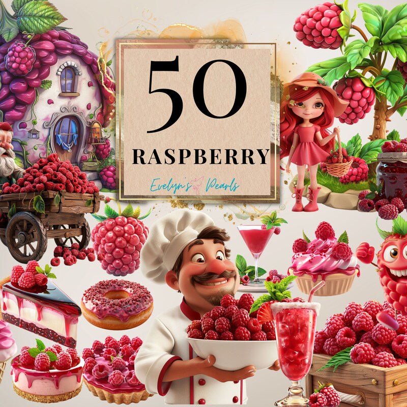 Raspberry Girl Clipart - Etsy UK