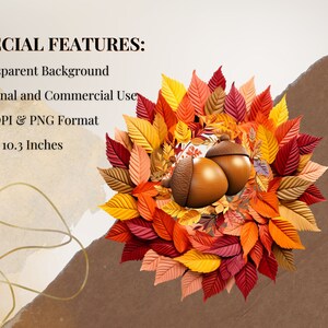 Autumn Leaves Clipart Bundle Fall Clipart Thanksgiving Decor PNG ...