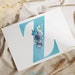 Letters Clipart Blue Foil Letter PNG Light Blue Floral Letters Clipart ...