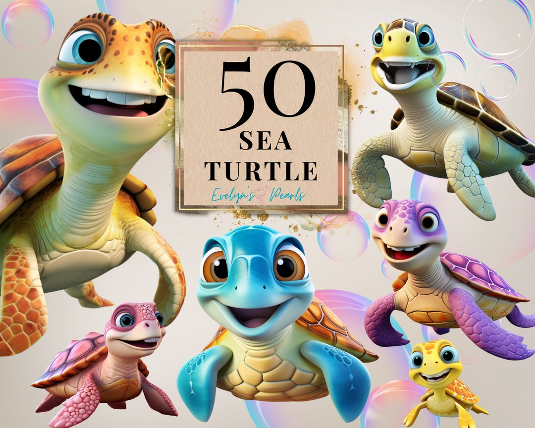Sea Turtle Clipart Sea Life PNG Sea Creature Clipart Under the Ocean ...
