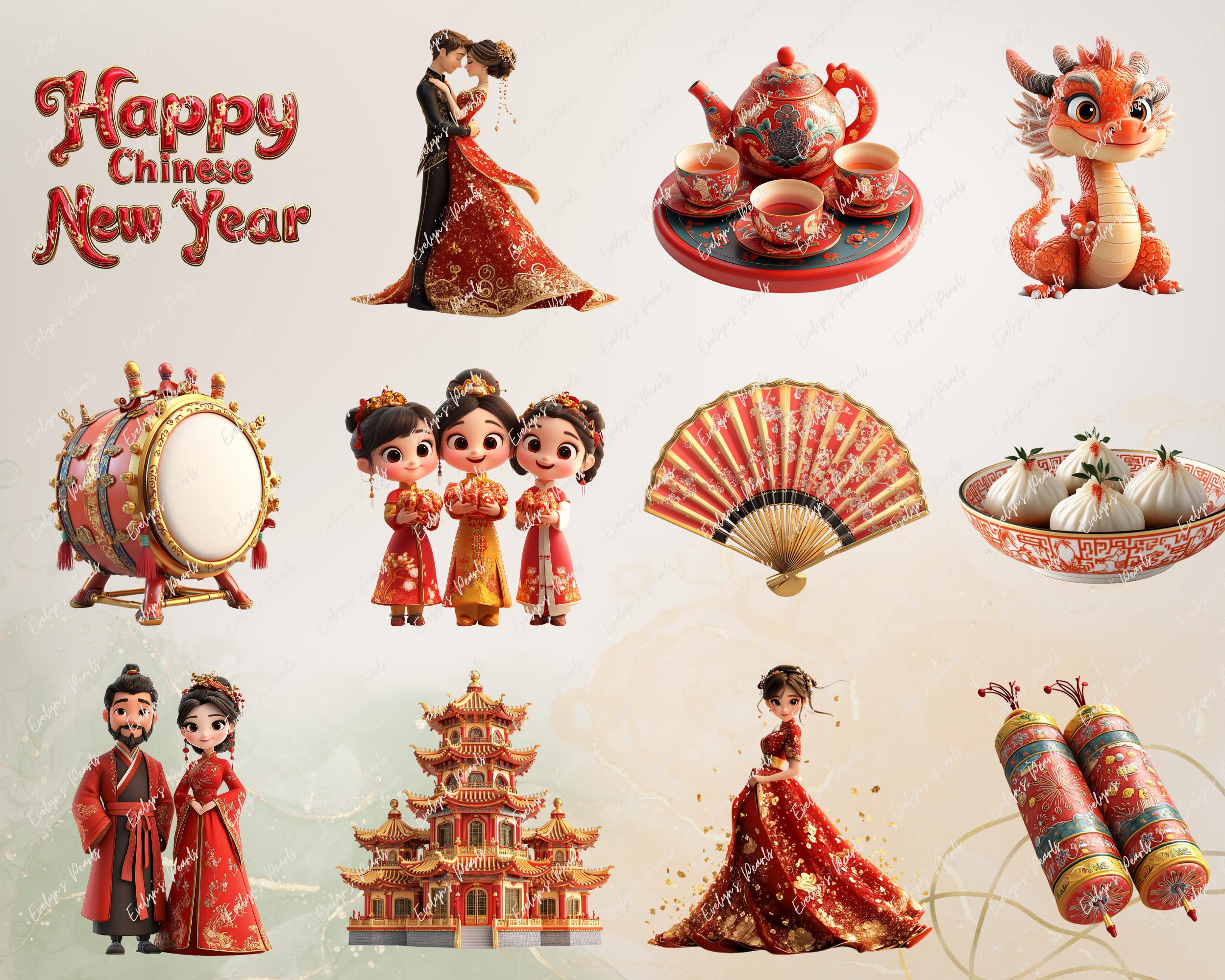 New Year Clipart Chinese New Year PNG China Clipart Chinese Landmark ...
