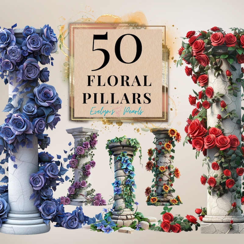 Flower Wedding Pillars - Etsy