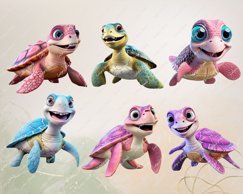 Sea Turtle Clipart Sea Life PNG Sea Creature Clipart Under the Ocean ...