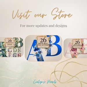 Letters Clipart Blue Foil Letter PNG Light Blue Floral Letters Clipart ...