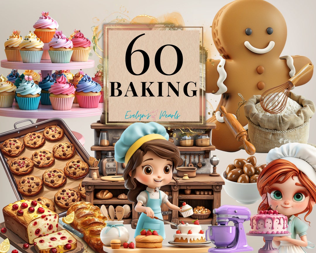Baking Clipart Desserts PNG Cake Clipart Cupcake PNG Baker Clipart ...