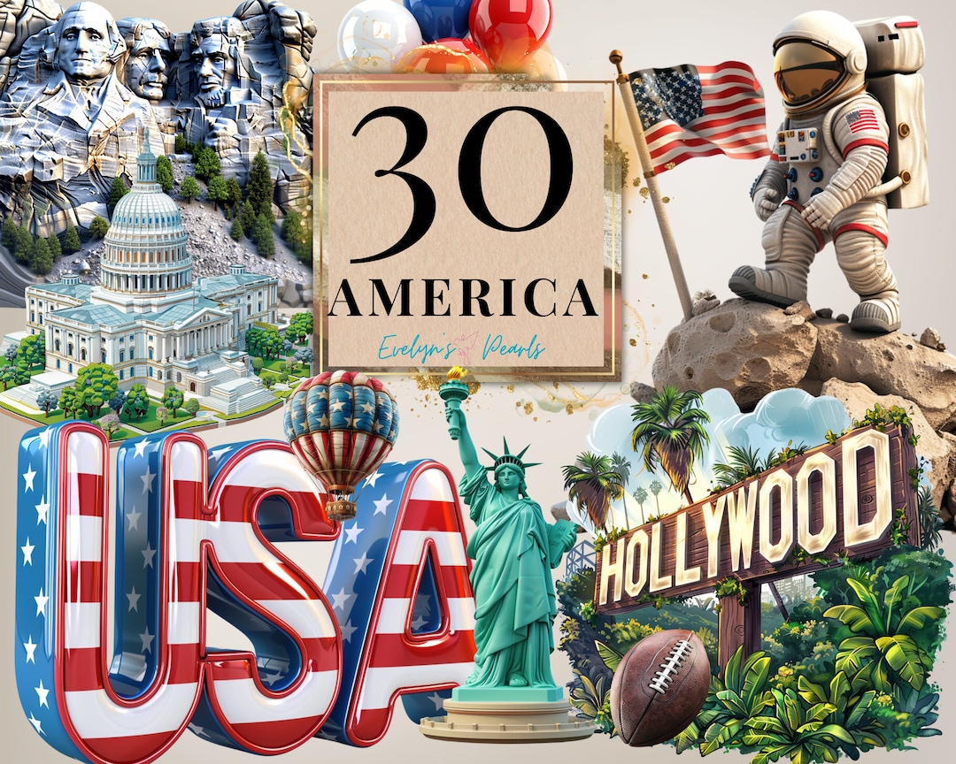 American Clipart American Landmark PNG USA Vacation Travel Clipart ...