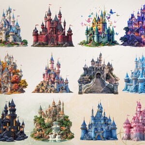 Castle Clipart Fairy Tale Castle PNG Magical Kingdom Clipart Princess ...
