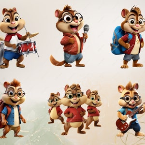 Chipmunks Clipart Cute Chipmunks PNG Animal Clipart Nursery Wall Art ...