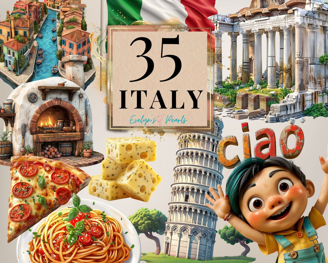 Italy Clipart Italian Landmark PNG Italian Vacation Travel Clipart ...