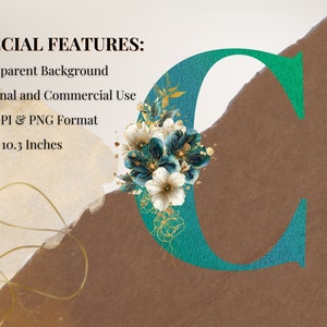 Letters Clipart Green Foil Letter PNG Green Floral Letters Clipart Card ...