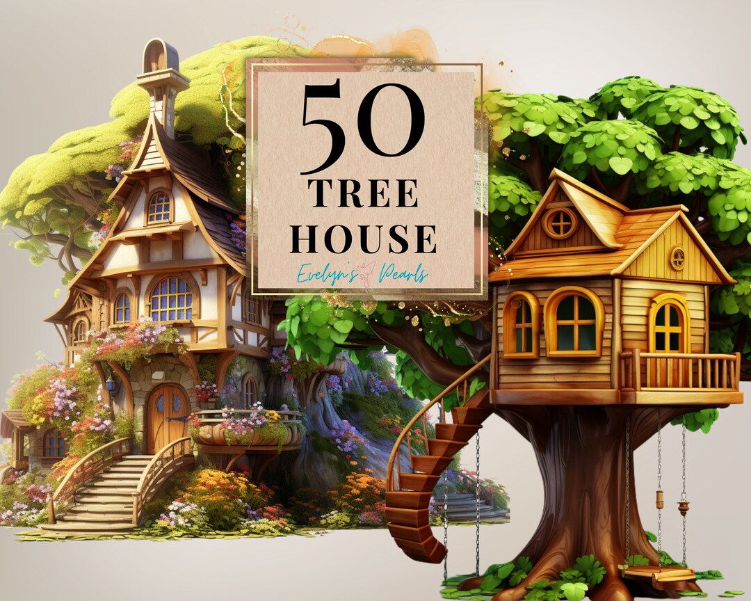 Tree House Clipart House PNG Playground Clipart Tree PNG Nursery Wall ...