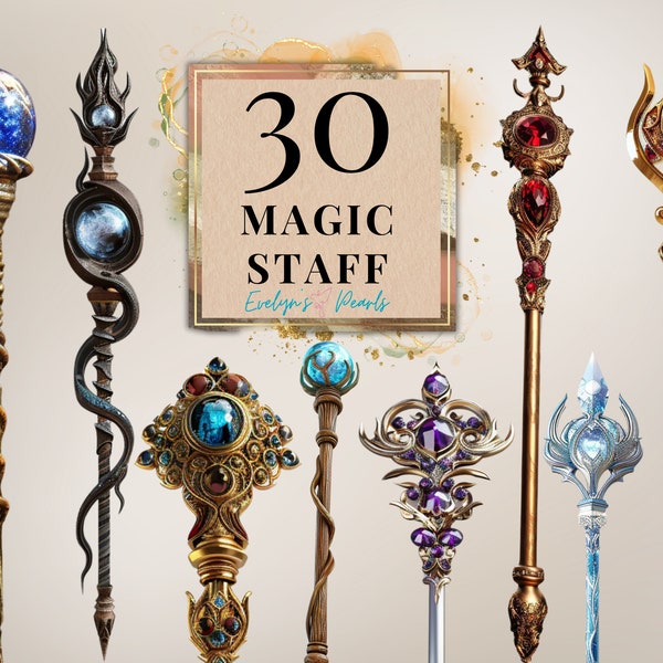 Fantasy Magic Staff - Etsy
