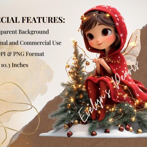 Fairy Clipart Festive Fairy PNG Winter Fairy Clipart Fairy Land PNG ...