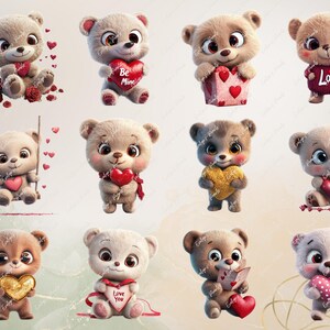 Valentines Day Clipart Bear Valentines PNG Sweet Romance Clipart Love ...