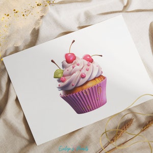Cupcake Clipart Mix Cupcakes Clipart Cute Cupcake PNG Food Clipart ...