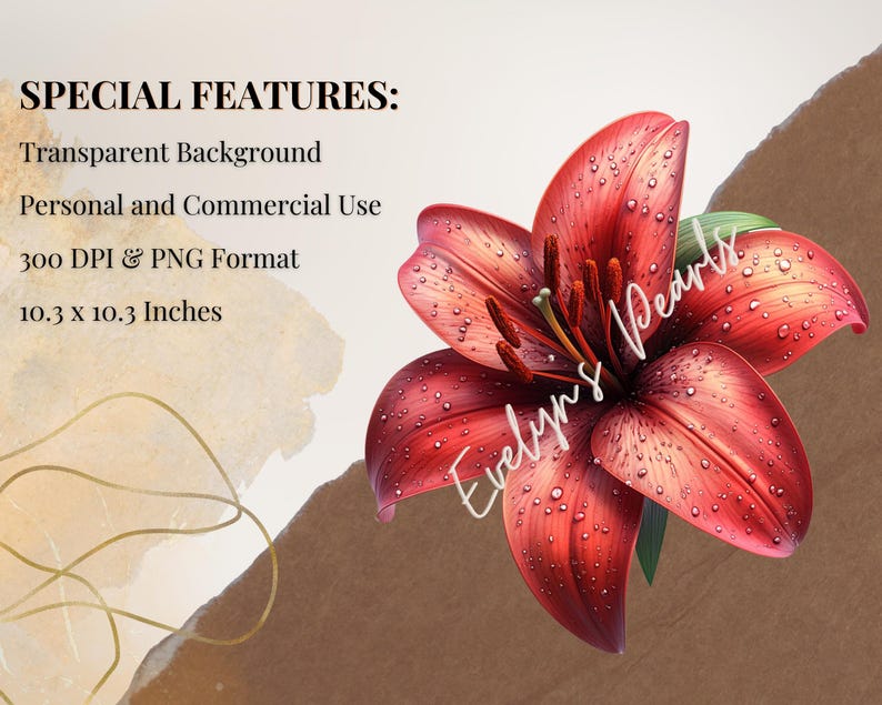Lilies Clipart Spring Flowers PNG Plants PNG Garden Clipart Floral ...