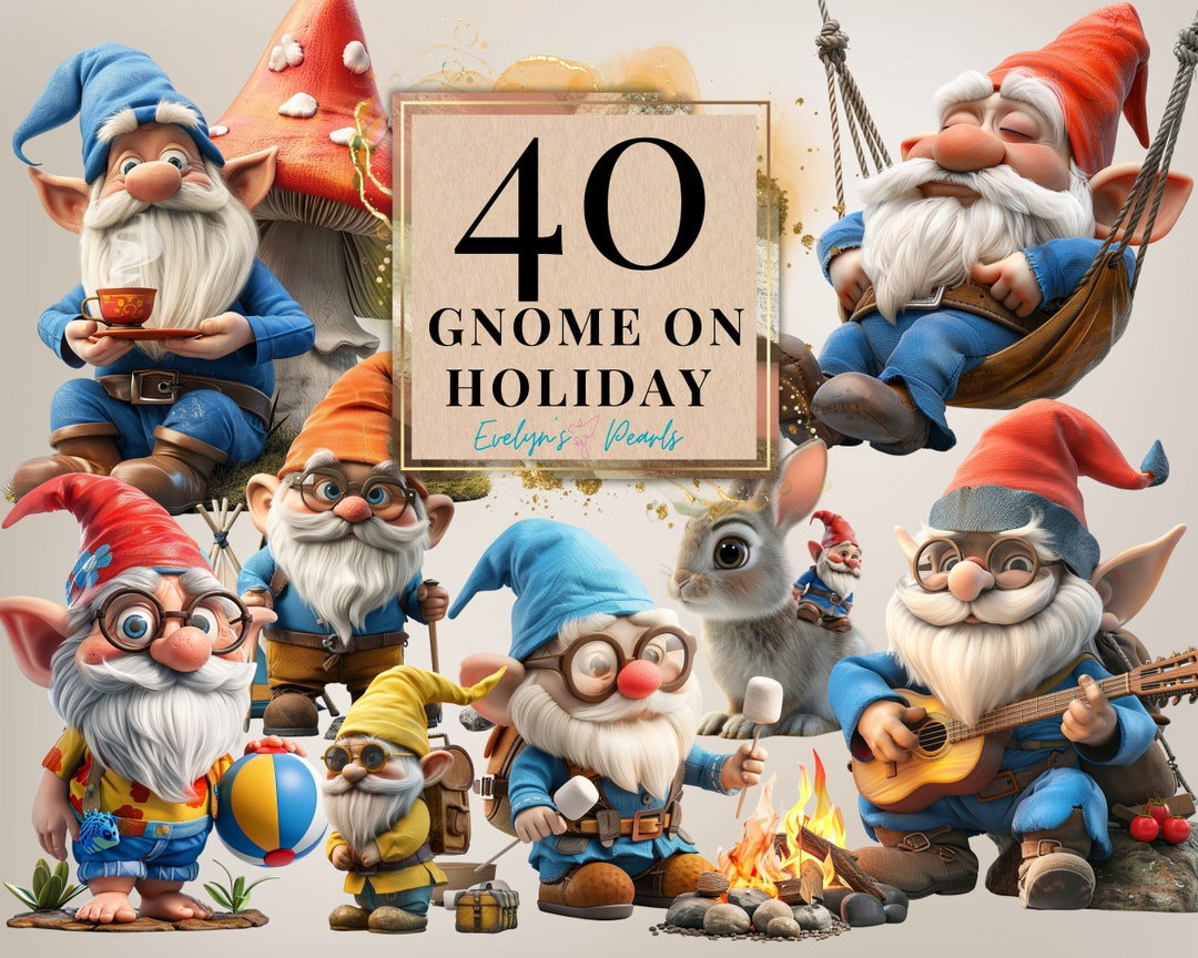 Gnome Clipart Cute Gnome on Holiday Clipart Magical Clipart Children's ...